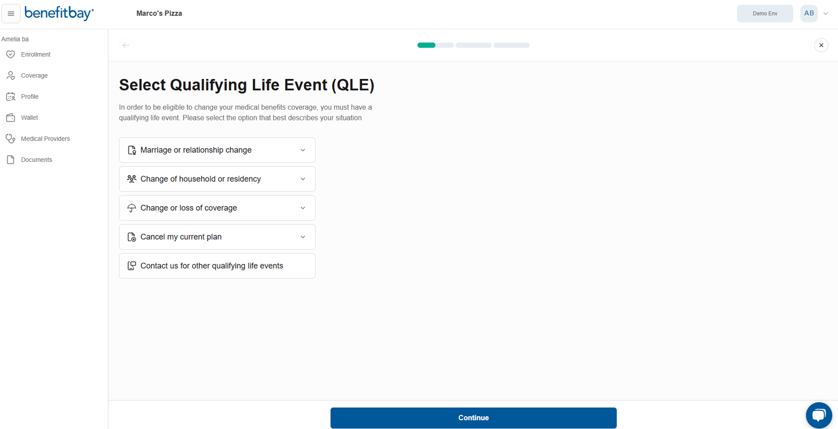 How do I report a Qualifying Life Event?