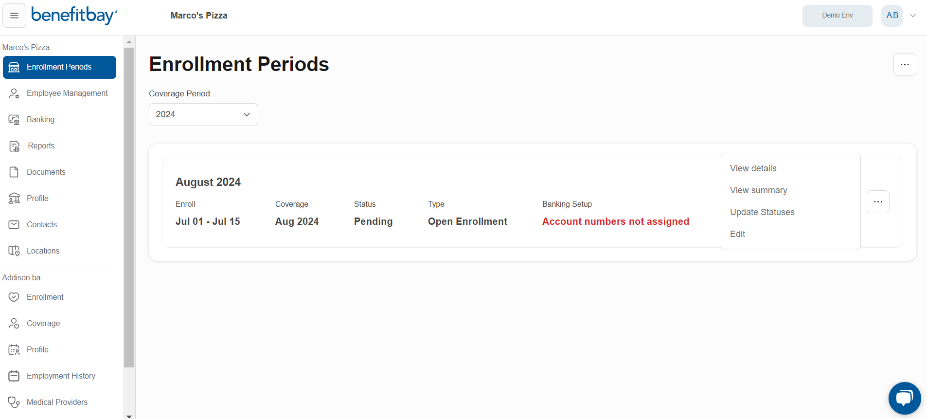 Adding Employees to an Enrollment