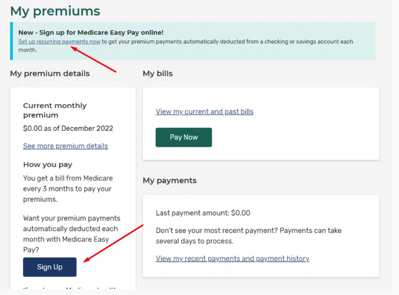 Medicare Part B Payment and Autopay Using ARC Account